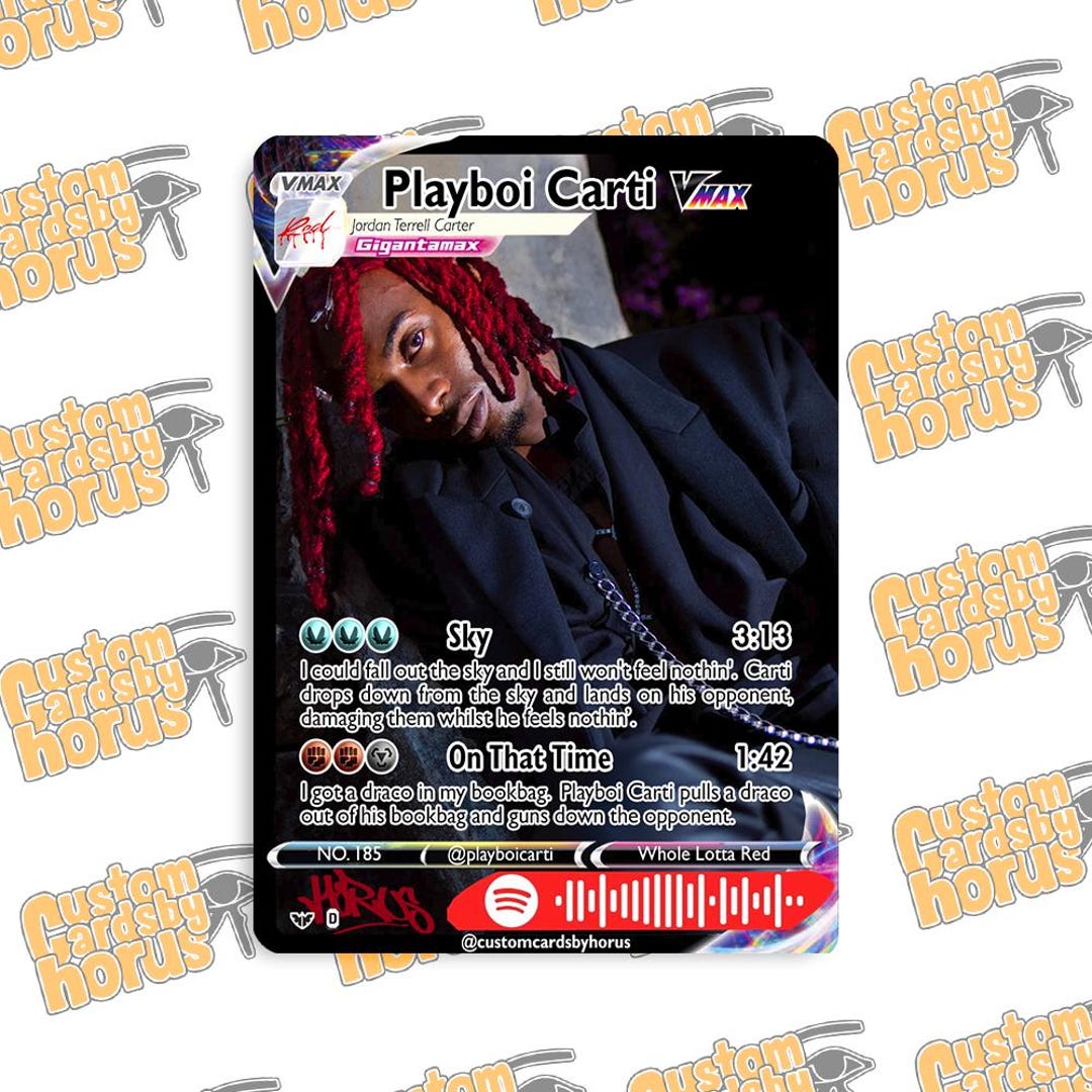 Playboi Carti Holographic Trading Card – Limited Edition Collector's ...