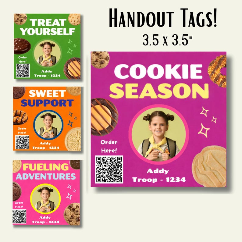 Editable Girl Scouts Cookie Business Card Template • 2026 Editable ...