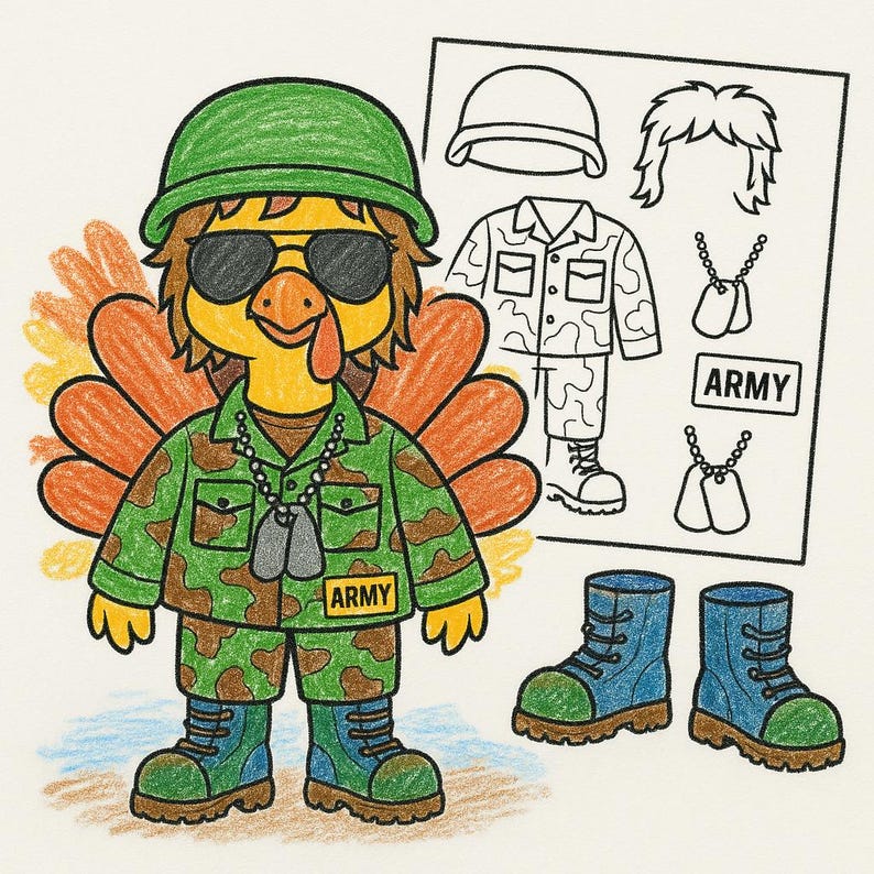 Disguise a Turkey | Army Outfit Printable (PDF Download) - Etsy