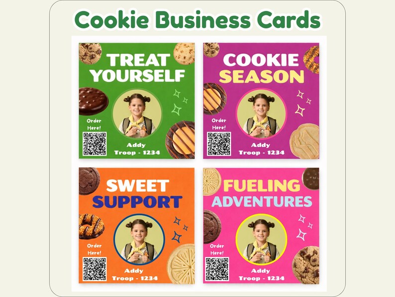 Editable Girl Scouts Cookie Business Card Template • 2026 Editable ...