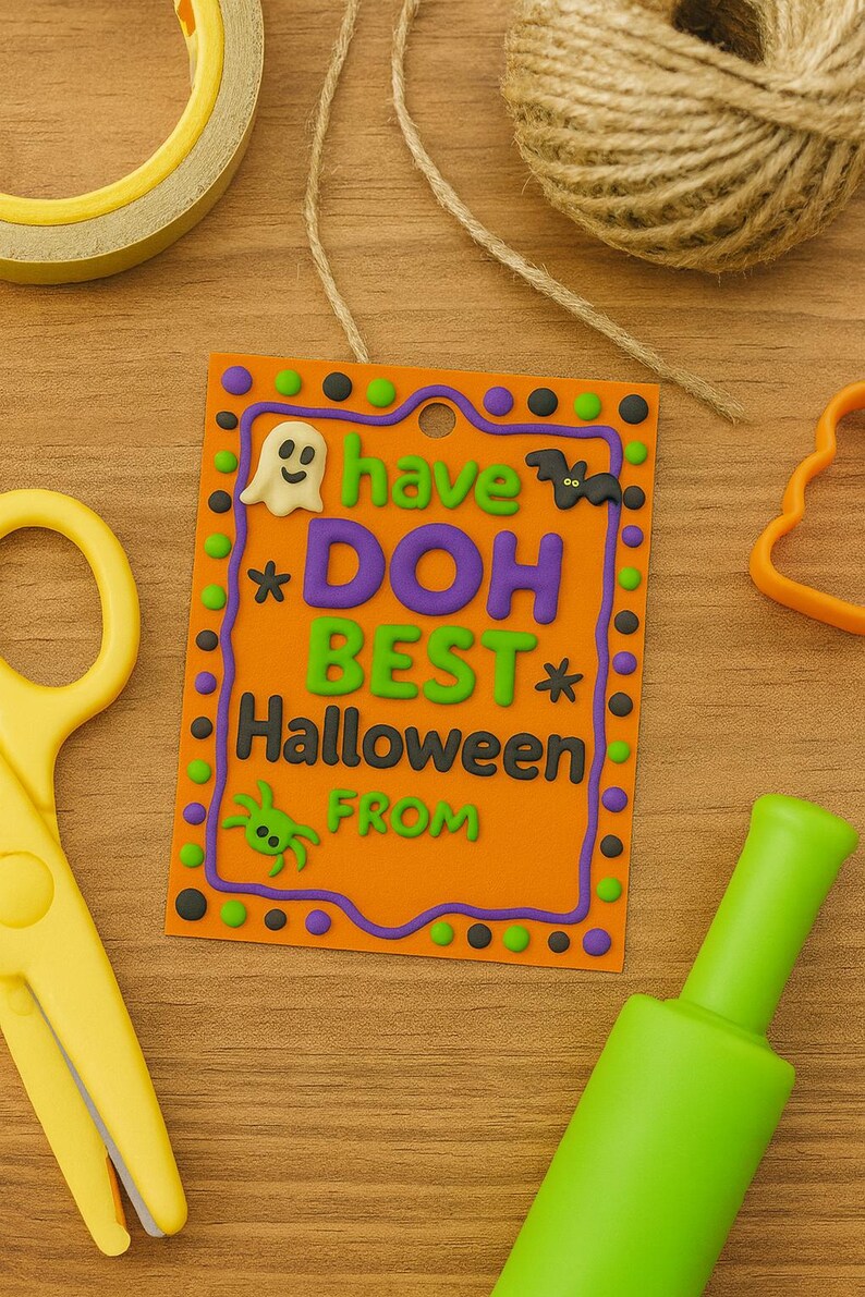 Playdough Halloween Favor Tags: Printable Class Gift (PDF) - Etsy