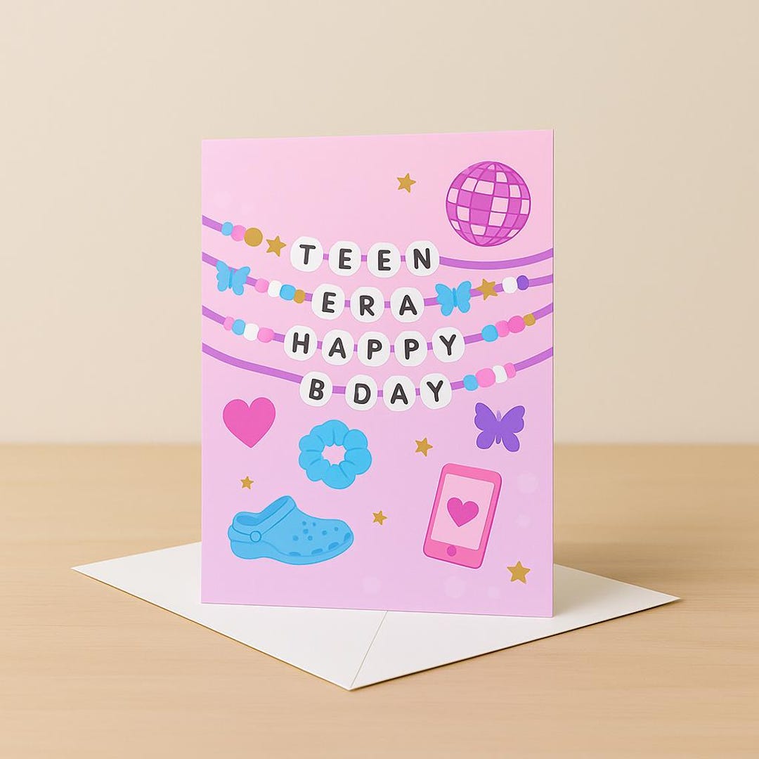Swiftie Teen Birthday Card: Printable Greeting Card (digital Download ...