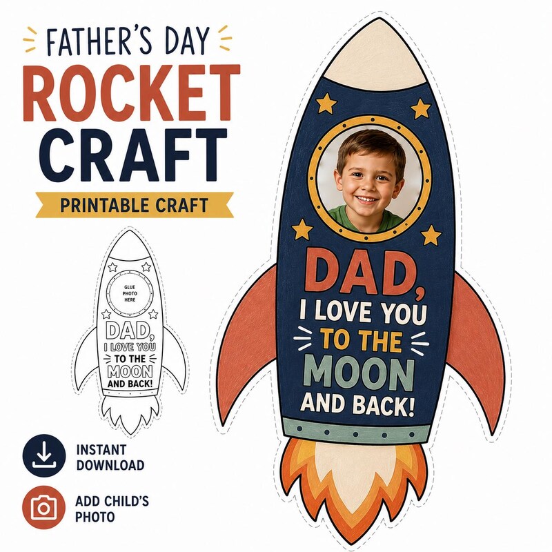 Rocket Father Card - Etsy UK