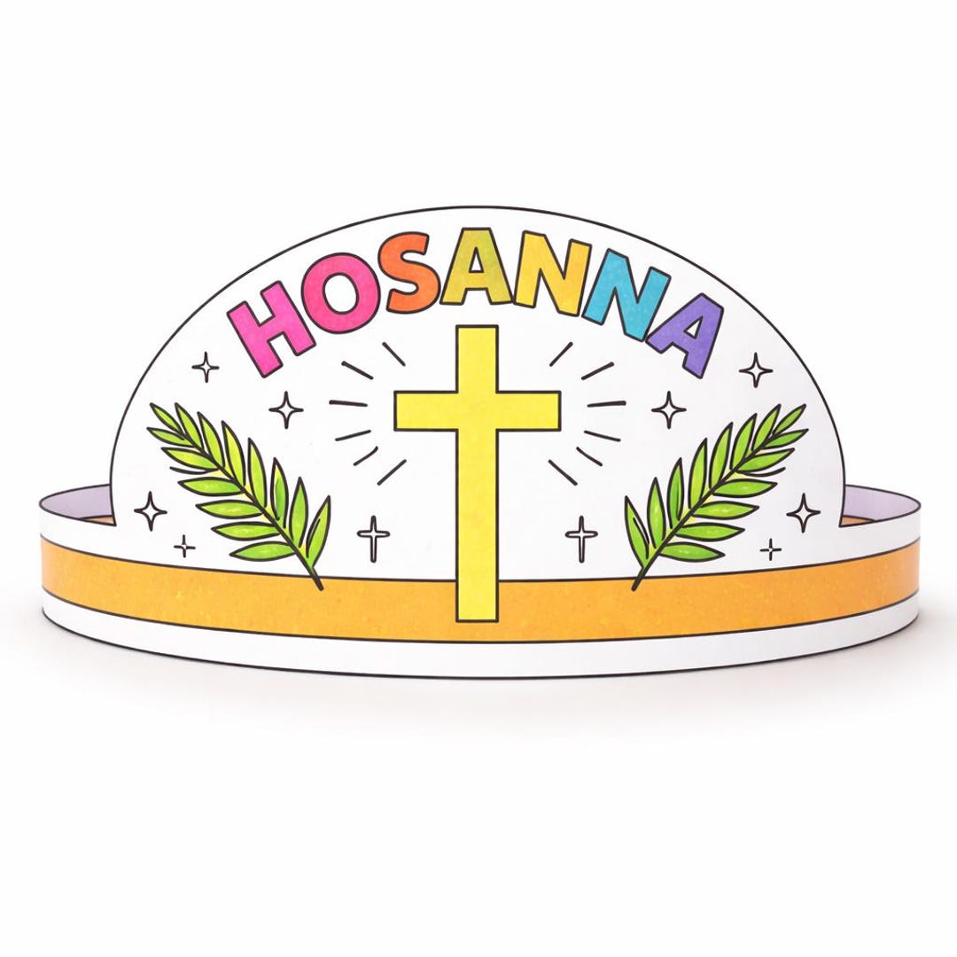 Palm Sunday Bible Crown, Craft for Kids, Hosanna Activity, Holy Week ...