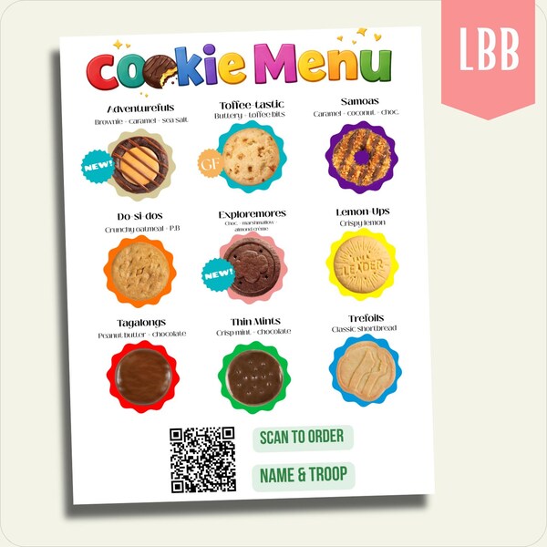 2026 Cookie Booth Sheets - Etsy