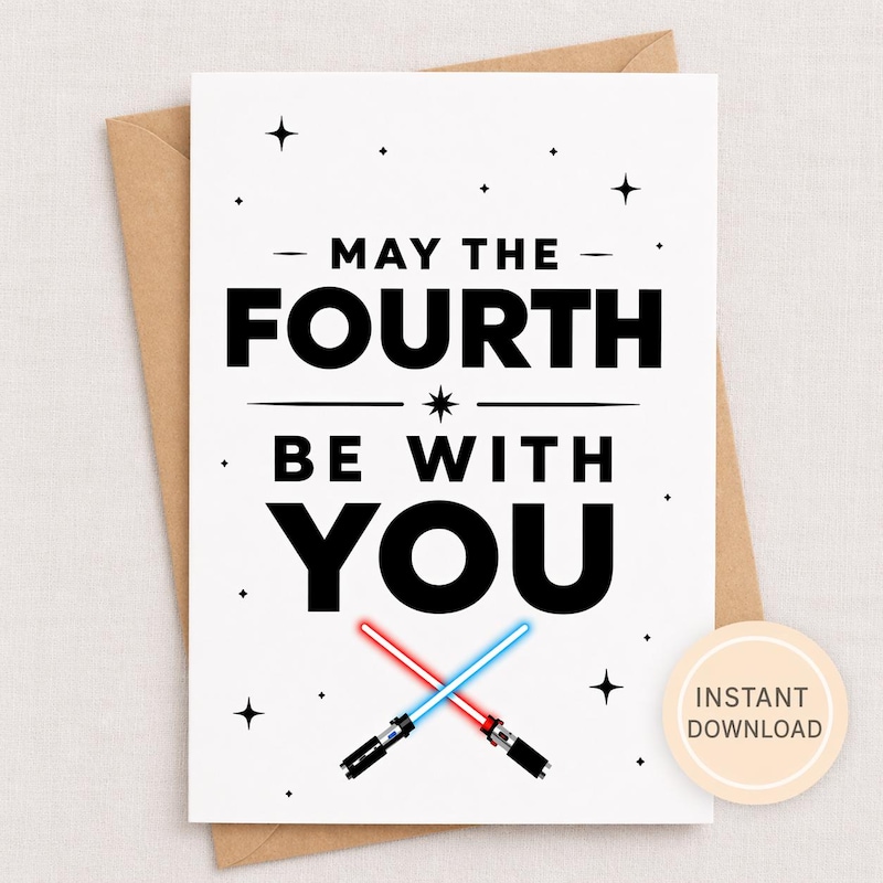 May the 4th Be With You Card - Etsy