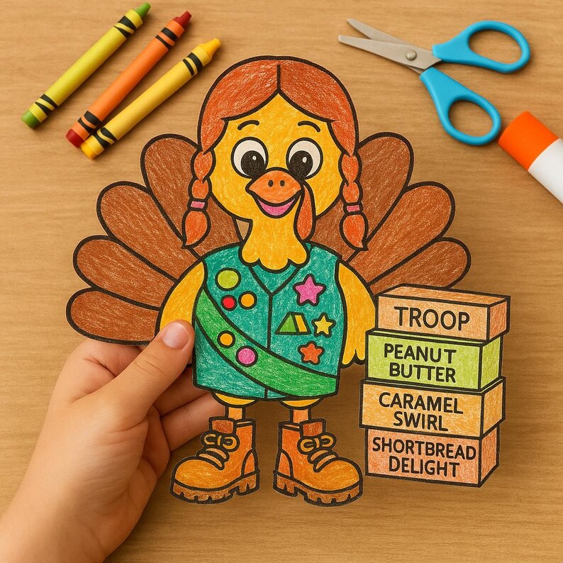 Disguise A Turkey Printable • Girl Scout Thanksgiving Craft (PDF ...
