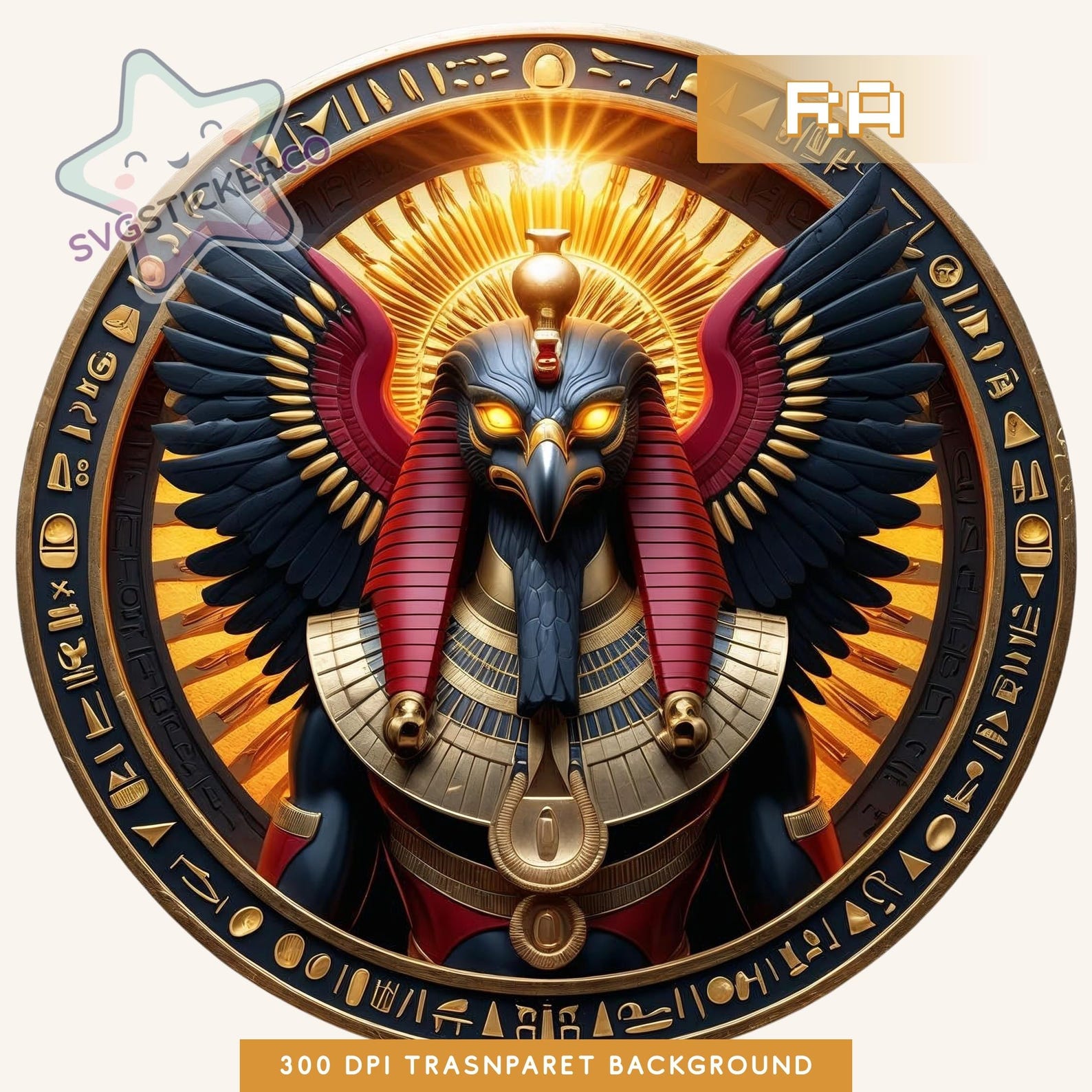 Egyptian God Ra Clipart, 8 Ra Sun God Clipart, Statue Ra God, Mask Ra ...
