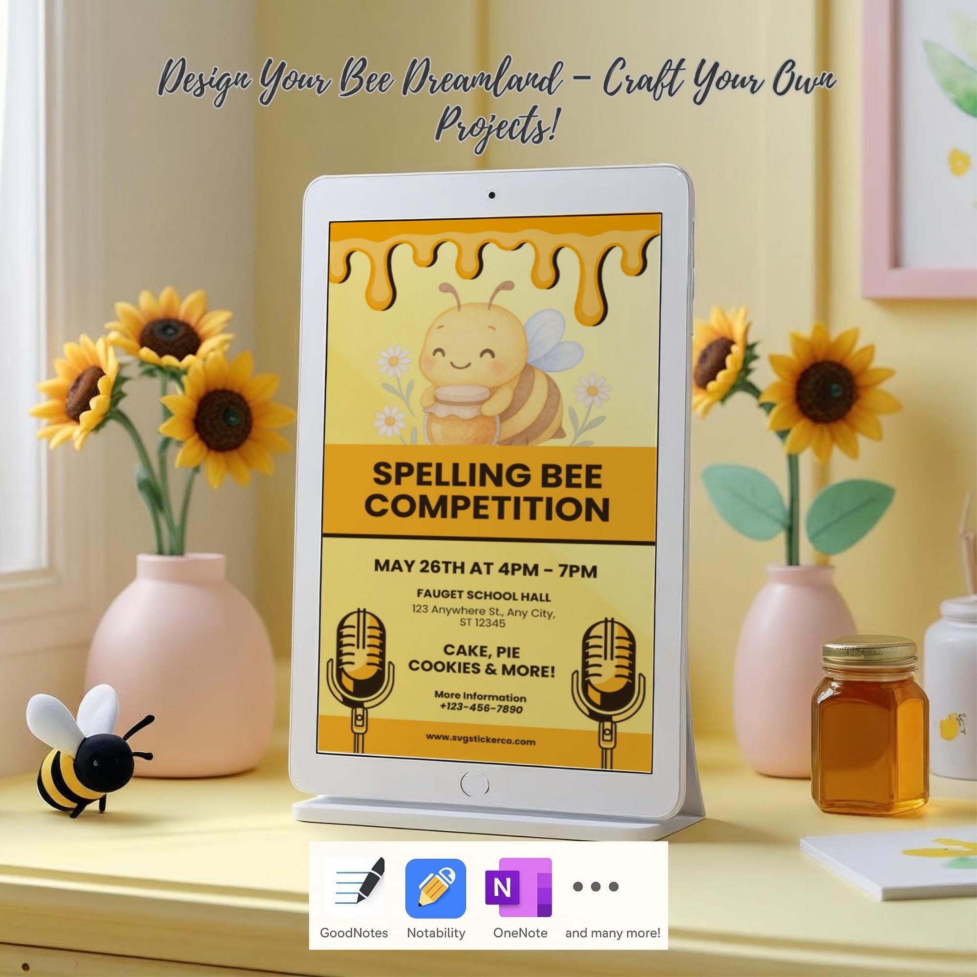 Watercolor Little Bee Clipart Bundle, 55 Cute Bee Designs, Bee and ...