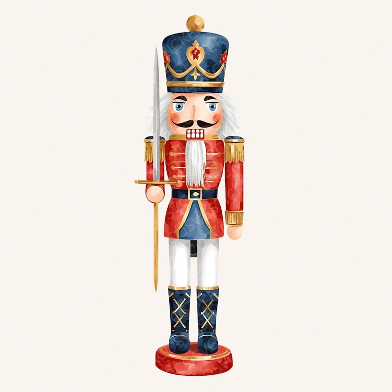 Watercolor Nutcracker Ballet Clipart Bundle, 16 Clara, Sugar Plum Fairy ...