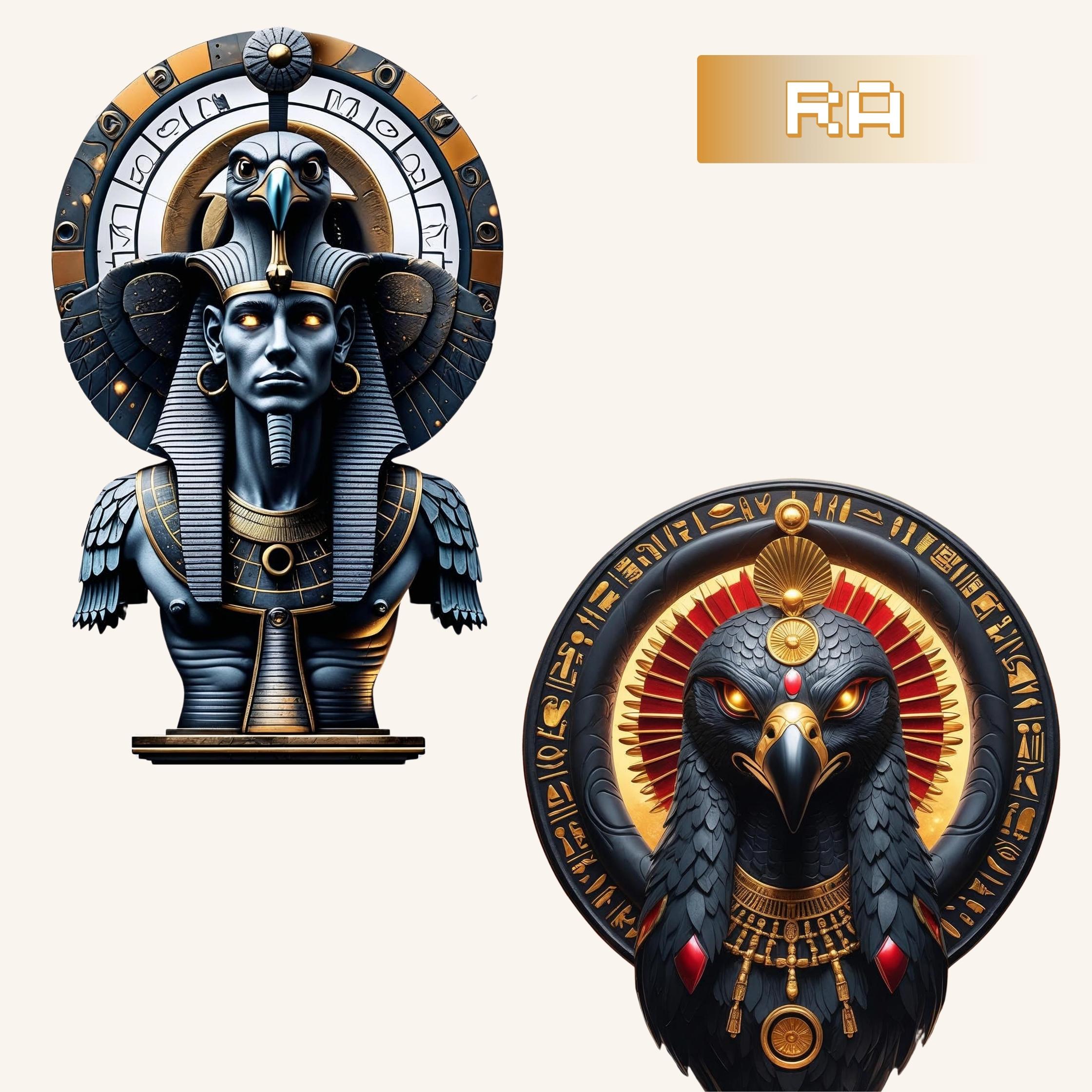Egyptian God Ra Clipart, 8 Ra Sun God Clipart, Statue Ra God, Mask Ra ...