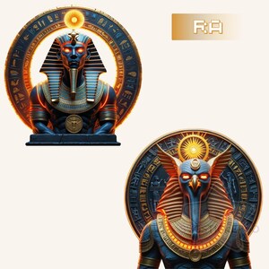 Egyptian God Ra Clipart, 8 Ra Sun God Clipart, Statue Ra God, Mask Ra ...