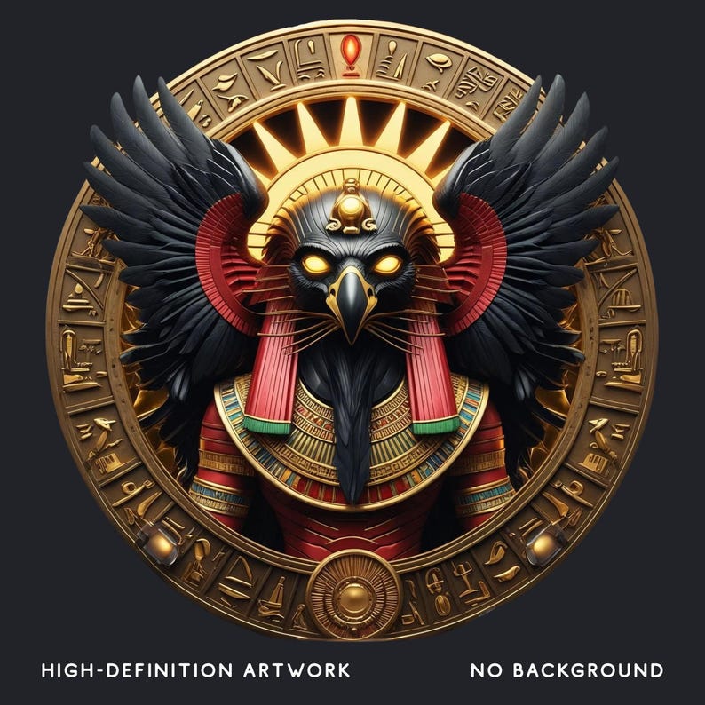 Egyptian God Ra Clipart, 8 Ra Sun God Clipart, Statue Ra God, Mask Ra ...