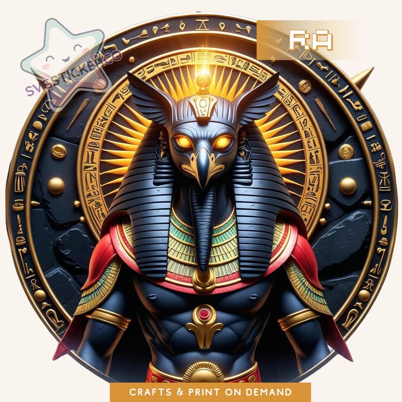 Egyptian God Ra Clipart, 8 Ra Sun God Clipart, Statue Ra God, Mask Ra ...