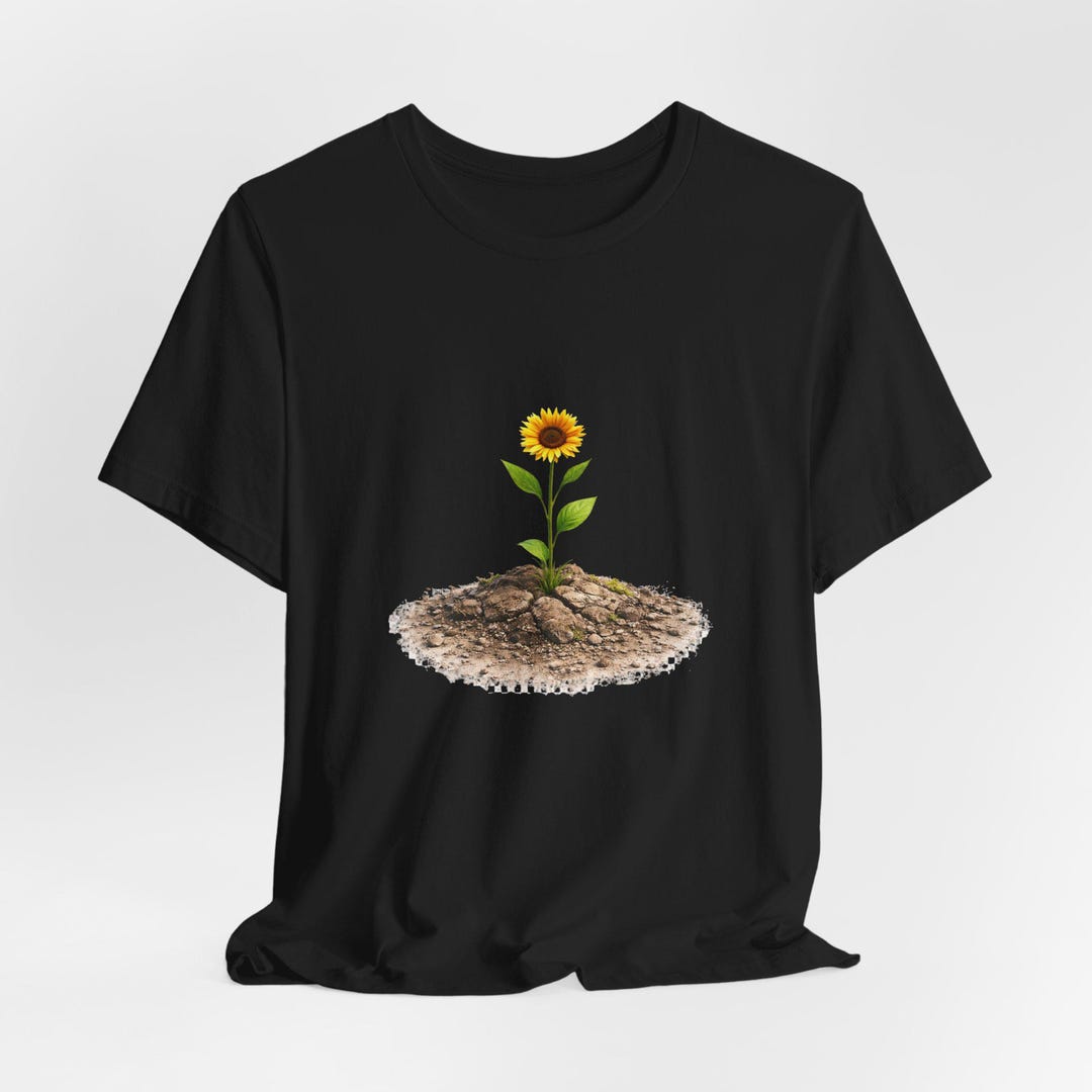 Sonnenblume aus verbrannter Erde T-Shirt | Symbol der Hoffnung und des ...