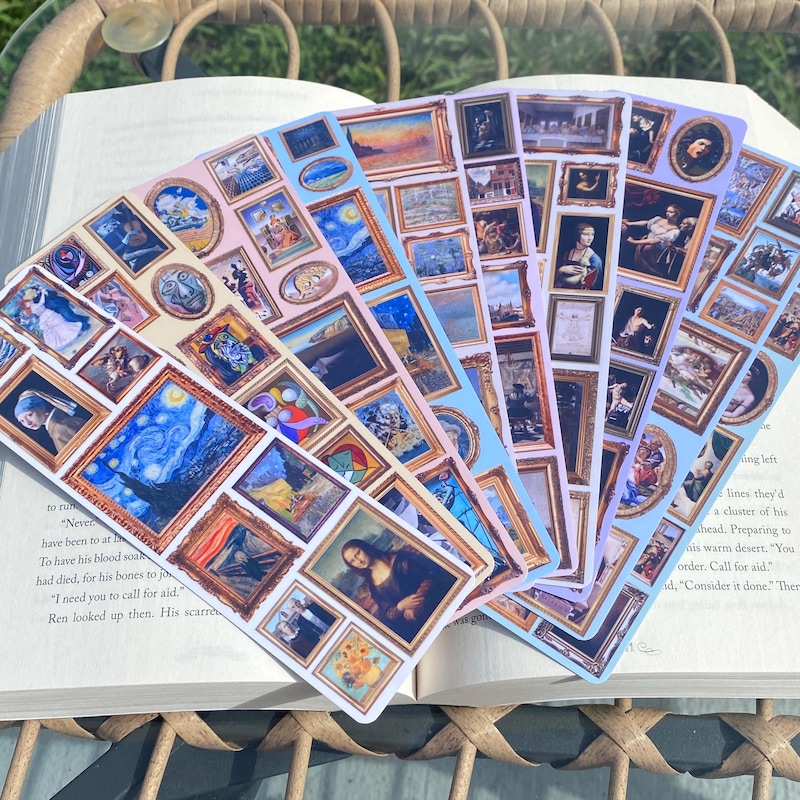 Bookmark Famous Art - Etsy