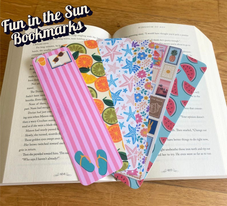 Fun in the Sun Bookmarks – Summer Bookmark Set, Colorful Beach ...