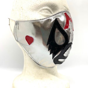 Lucha Libre Silver Face Mask Wrestling Luchador Mil Mascaras Hand Made ...