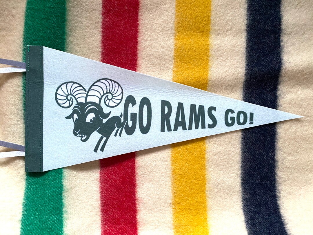 Vintage Style Rams Pennant One of a Kind Prop - Etsy