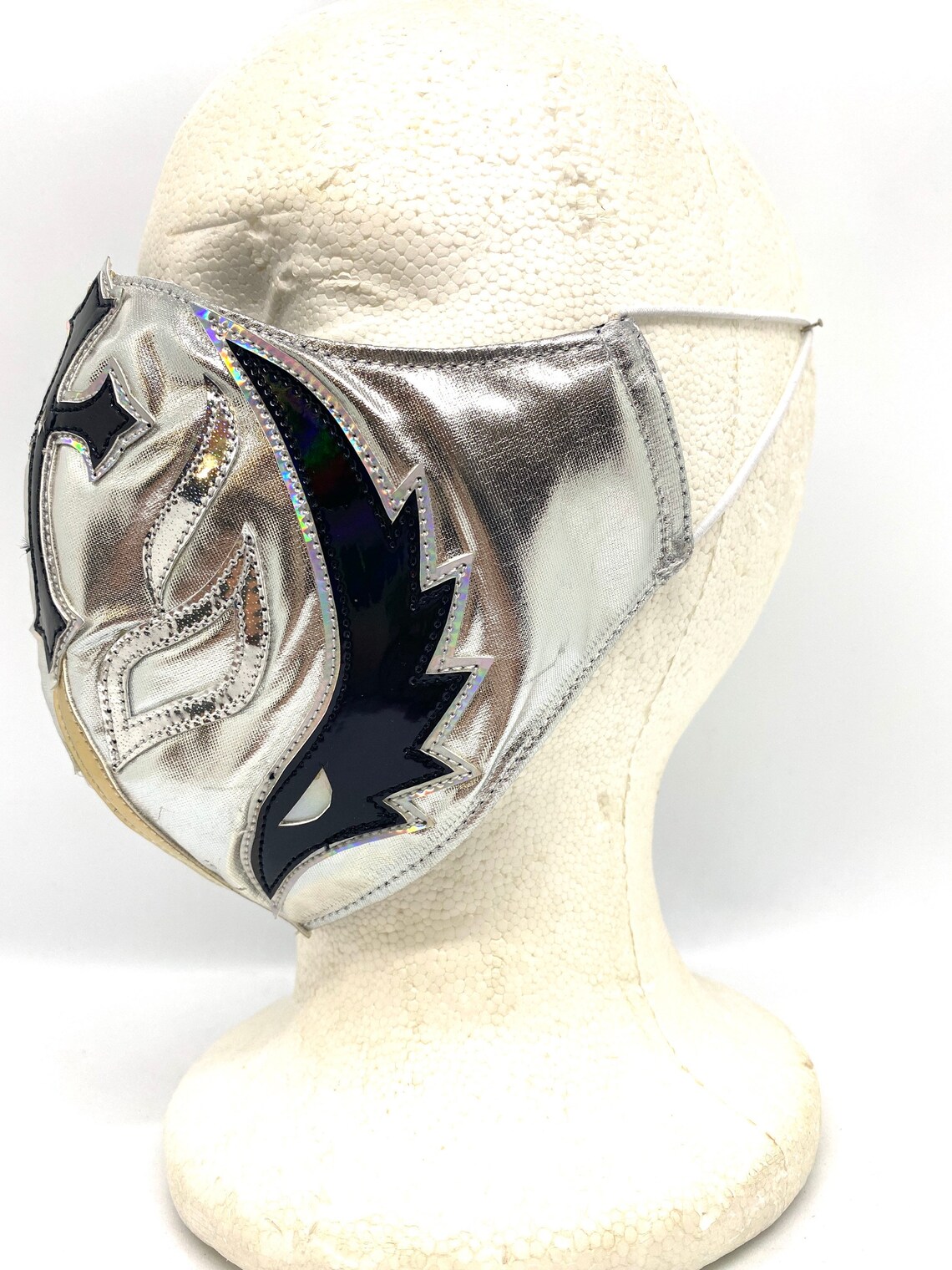 Lucha Libre Face Mask Wrestling Luchador Silver | Etsy
