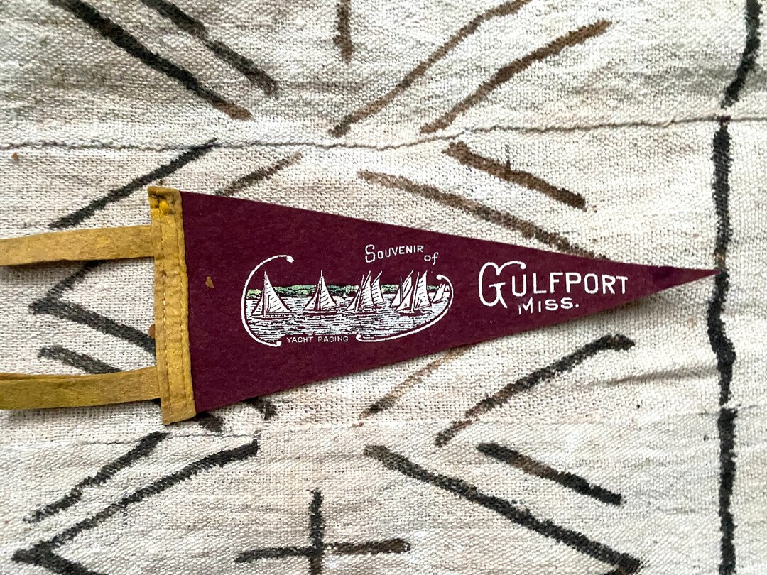 Vintage Gulfport Mississippi Pennant Mini Travel Souvenir - Etsy