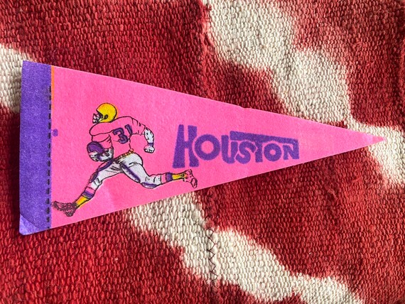 Vintage Houston Football Mini Pennant | Etsy
