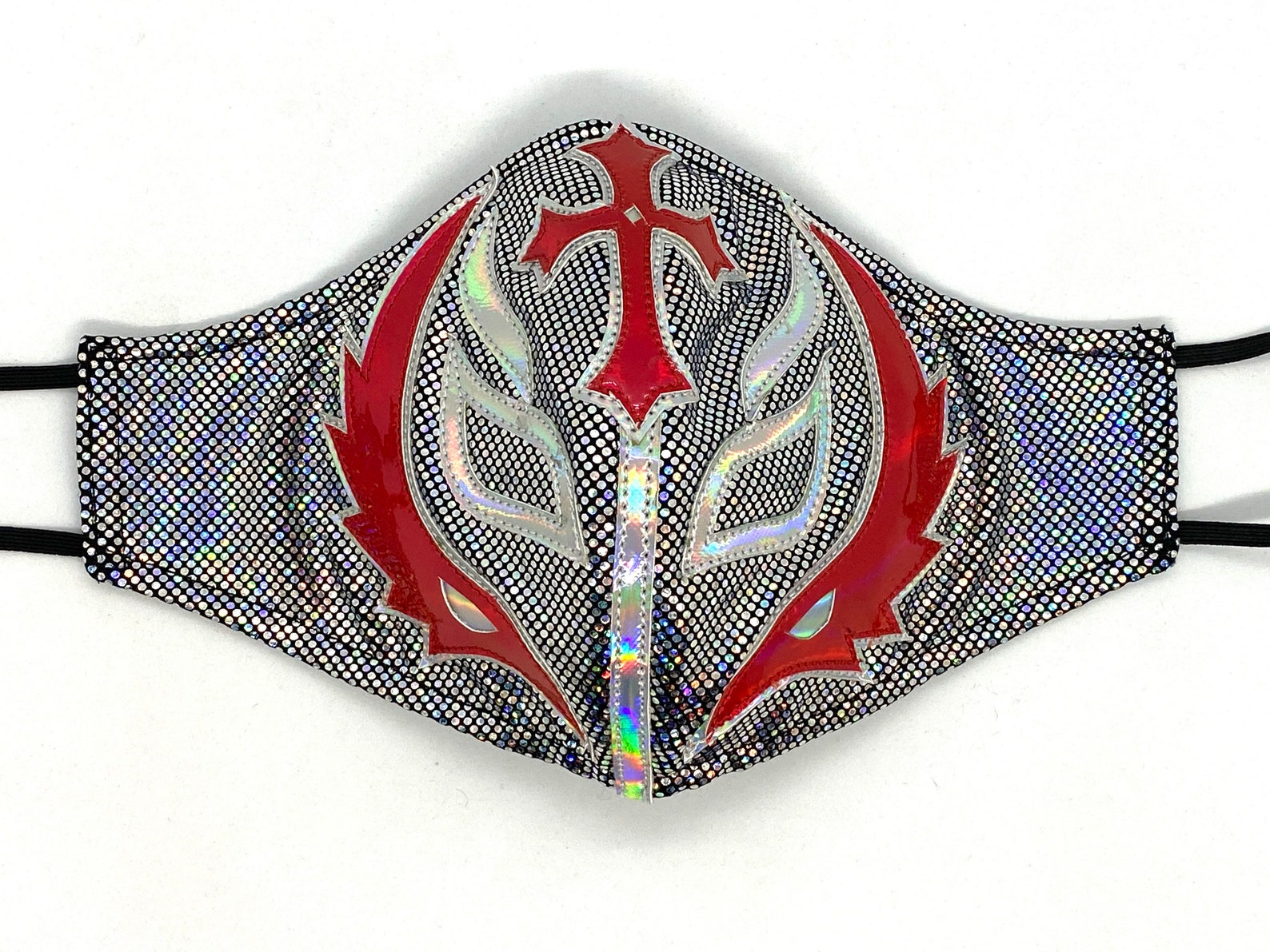 Lucha Libre Face Mask Wrestling Hand Made Luchador Silver | Etsy