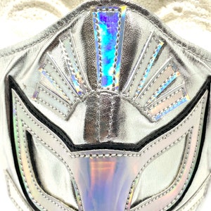 Hand Made Lucha Libre Face Mask Wrestling Luchador Silver Platinum ...