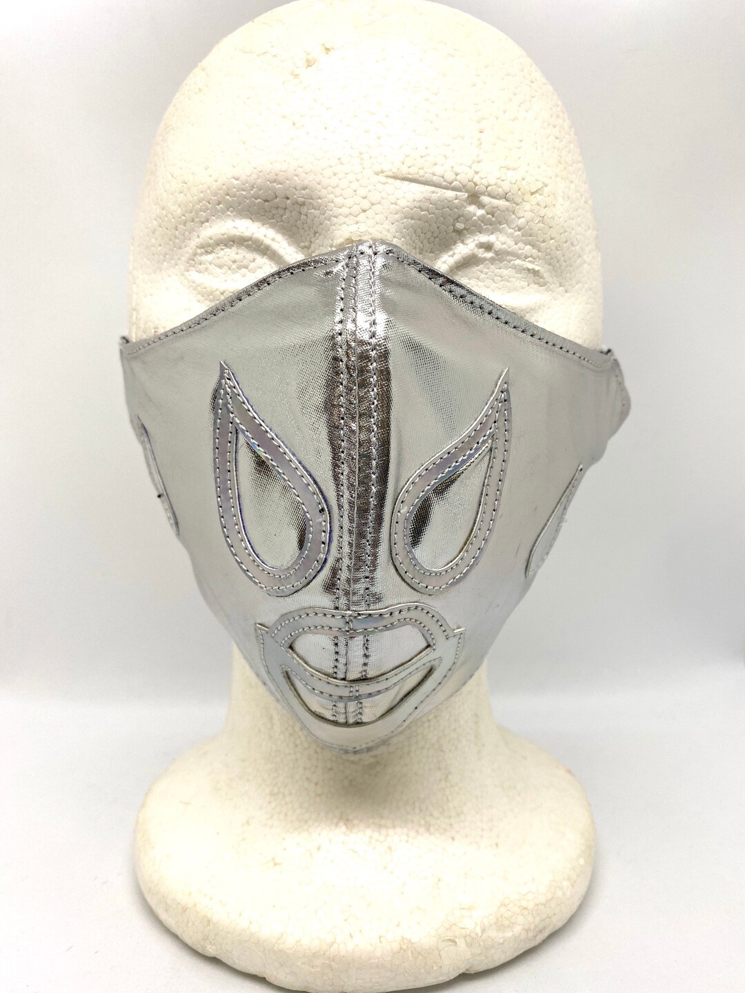 El Santo Lucha Libre Face Mask Luchador Mask Platinum Mascara - Etsy México