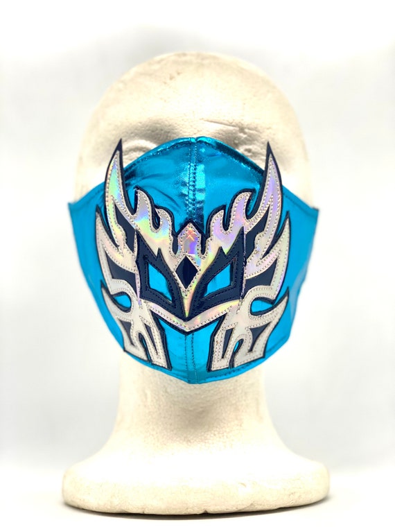 Blue Lucha Libre Face Mask Luchador Kalisto Wrestling Hand | Etsy