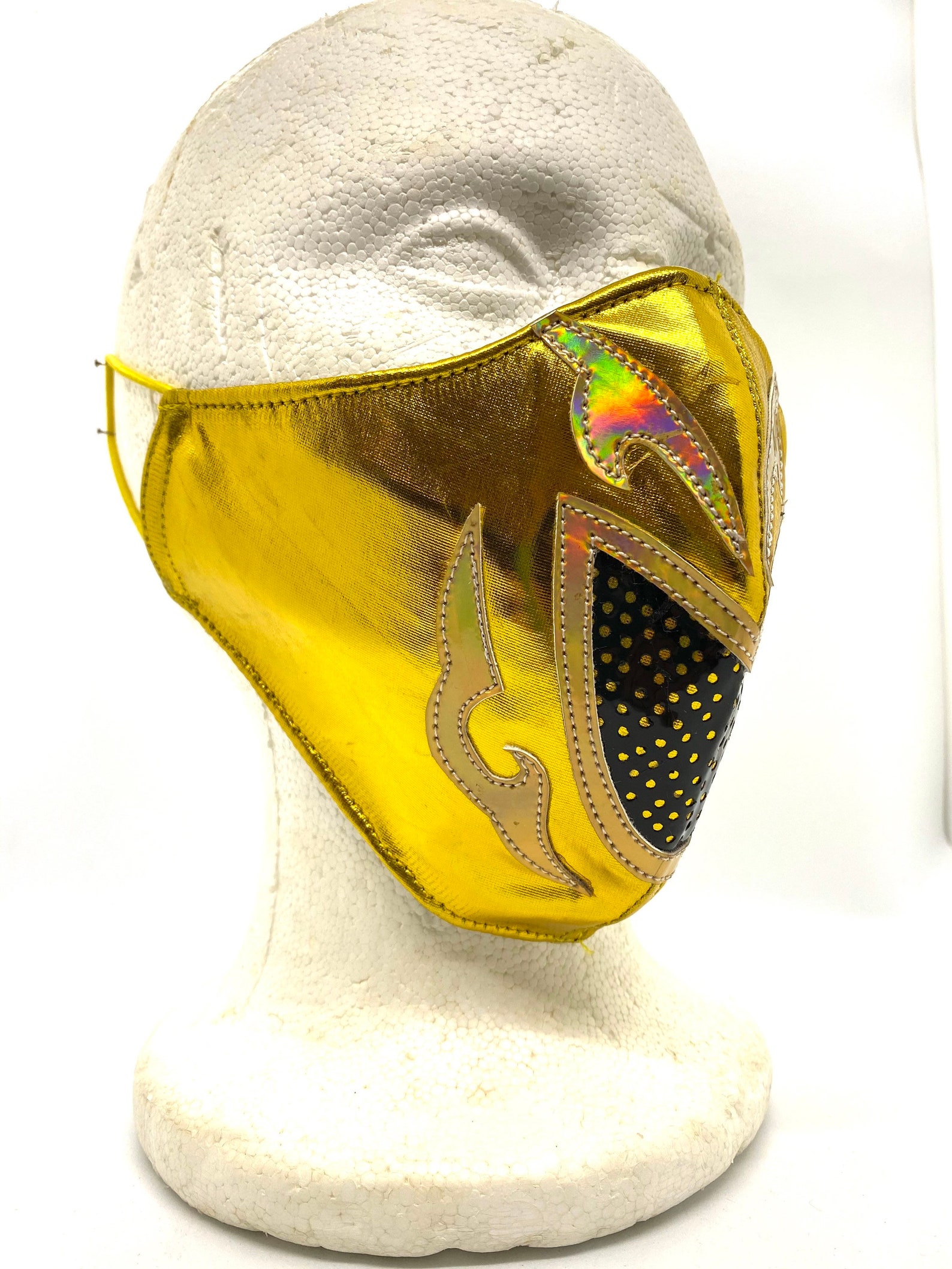 Gold Face Mask Hand Made Adult Mask Tinieblas - Etsy