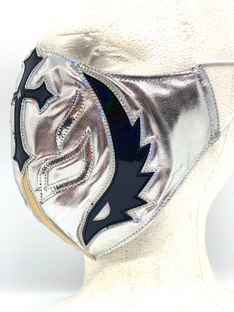 Lucha Libre Face Mask Wrestling Luchador Silver - Etsy