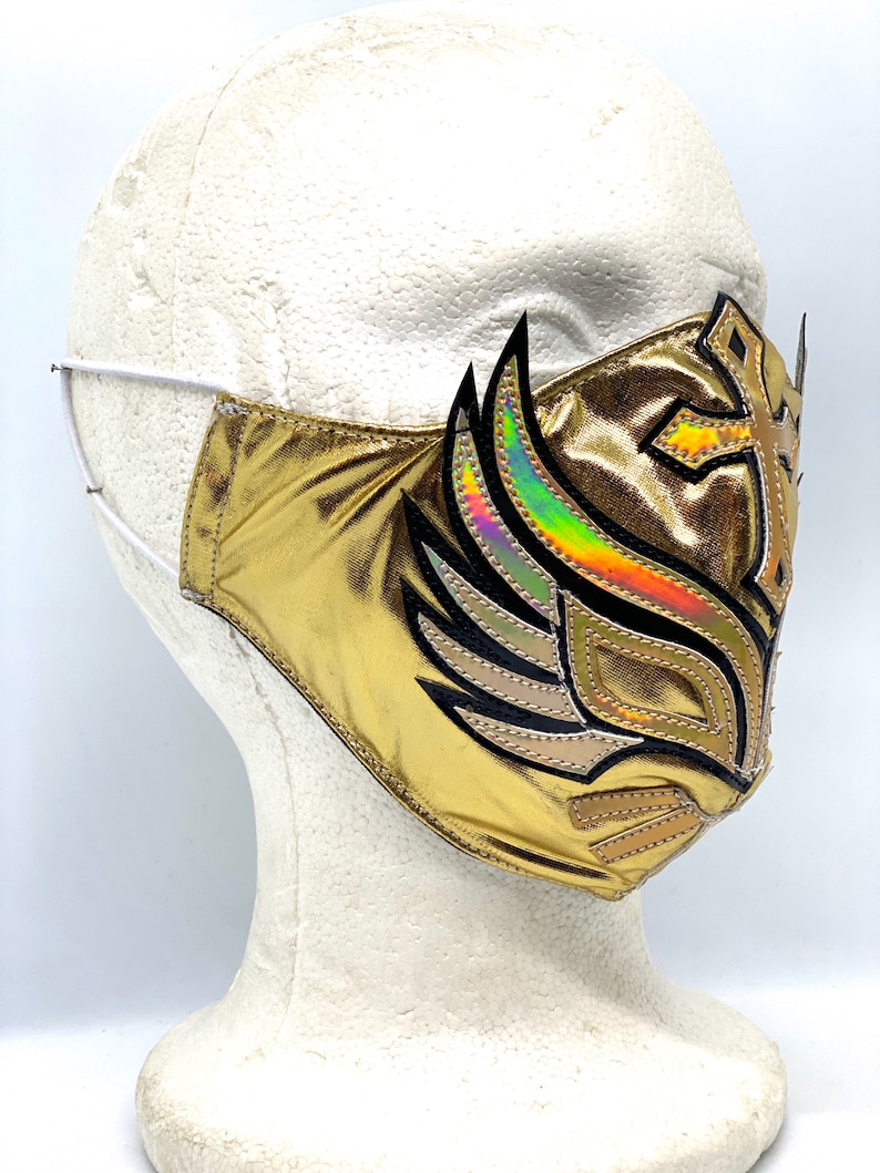 Gold Face Mask Luchador Mask 3D Lucha Libre Wrestling - Etsy