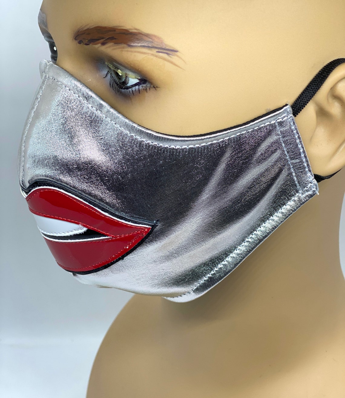 Red Lips Face Mask Hand Made Artisan Rolling Stones | Etsy