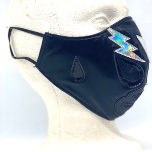 Lucha Libre Face Mask Wrestling Luchador Neutron Mascara Lightning Bolt ...