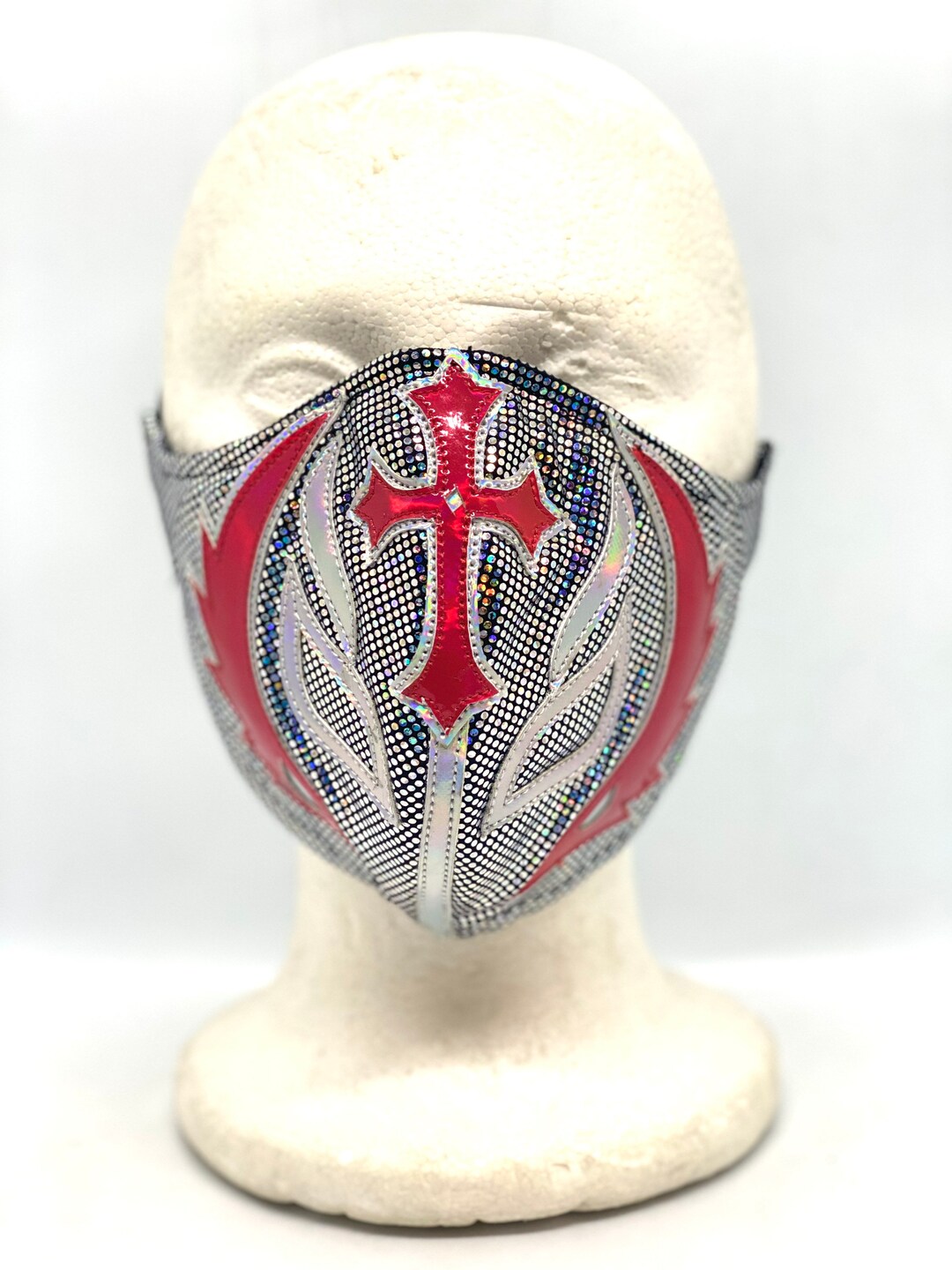 Lucha Libre Face Mask Wrestling Hand Made Luchador Silver - Etsy
