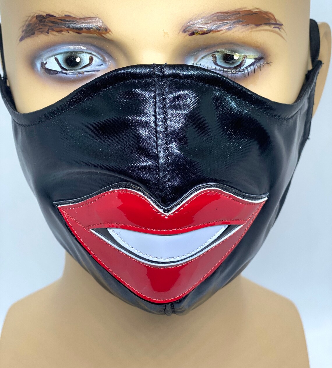 Red Lips Face Mask Hand Made Artisan Rolling Stones | Etsy