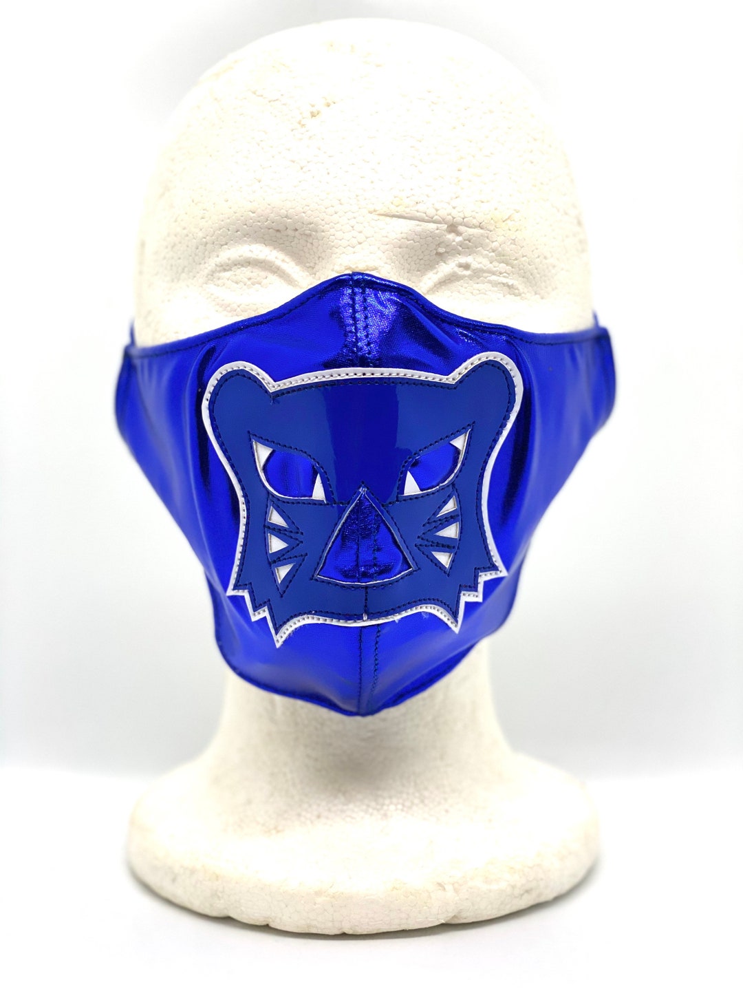Cat Face Mask Lucha Libre Wrestling Luchador Mask Blue Panther Mascara ...