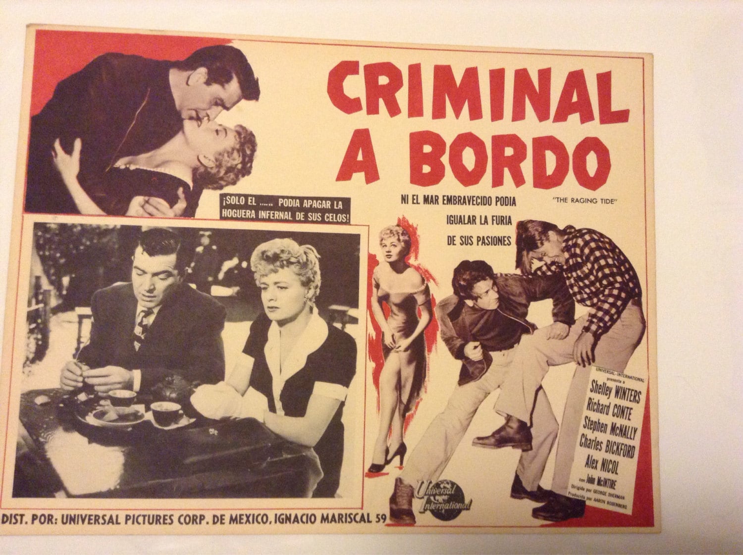 Vintage Original Film Noir the Raging Tide Movie Poster - Etsy