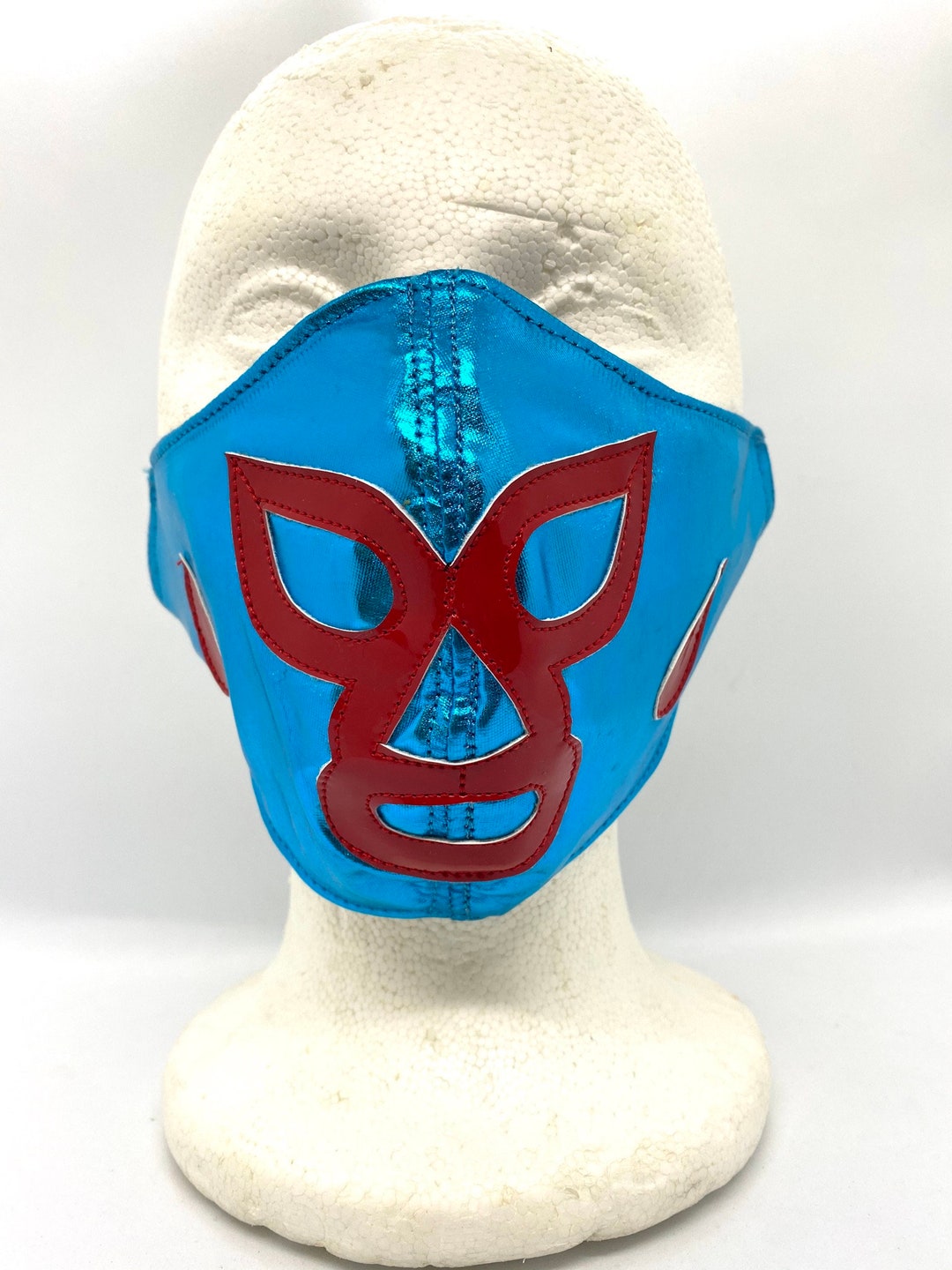 Blue Lucha Libre Face Mask Wrestling Nacho Libre Mask - Etsy