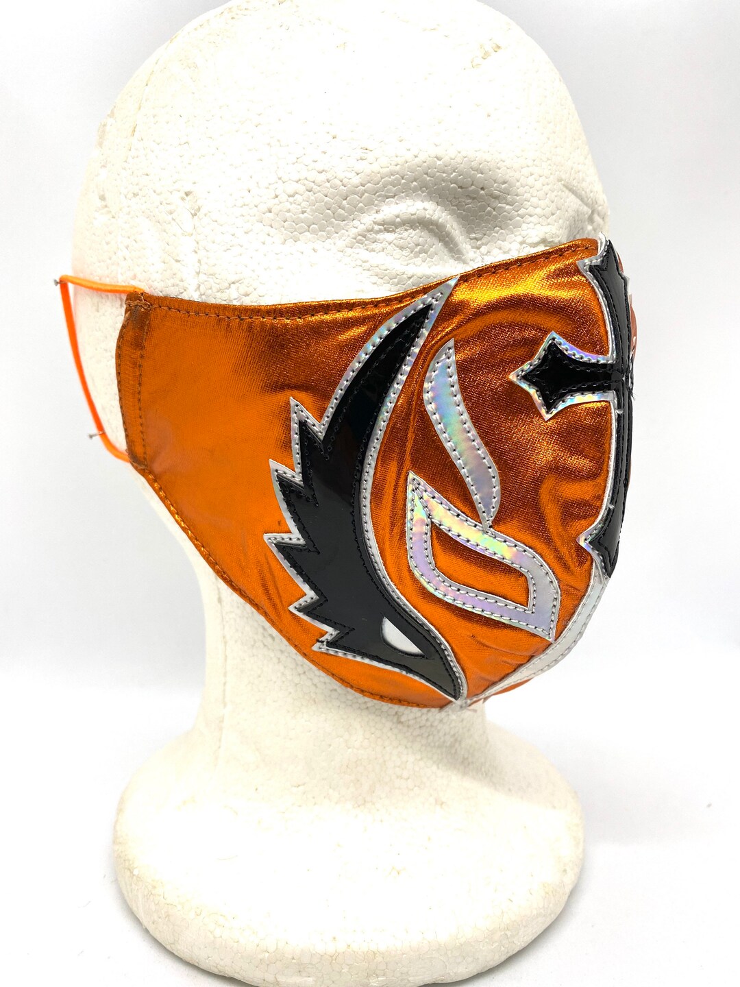 Orange Lucha Libre Face Mask Luchador Cubre Boca Mascara - Etsy