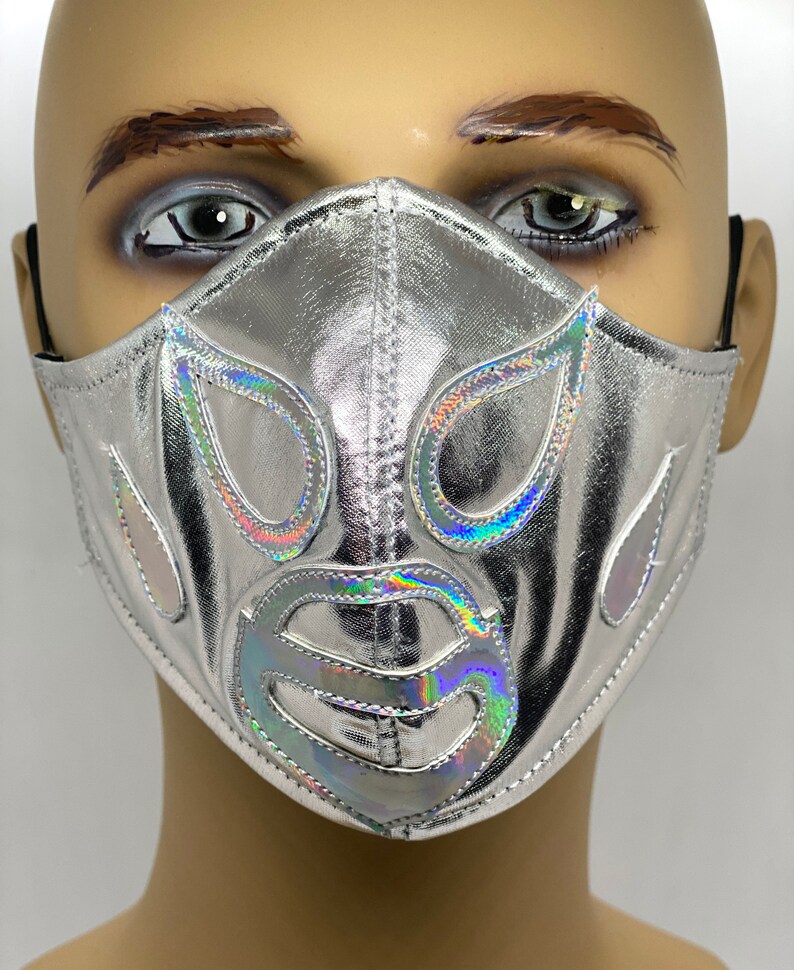 Kids Childrens Lucha Libre Face Mask Wrestling Silver - Etsy