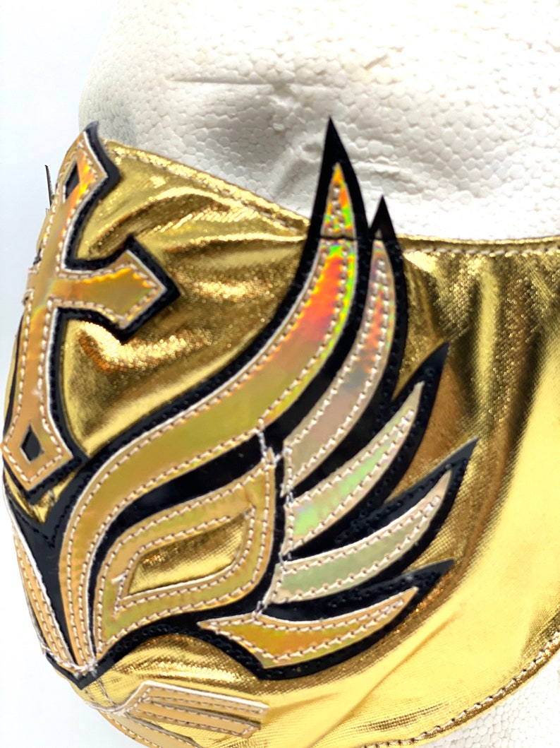 Gold Face Mask Luchador Mask 3D Lucha Libre Wrestling - Etsy