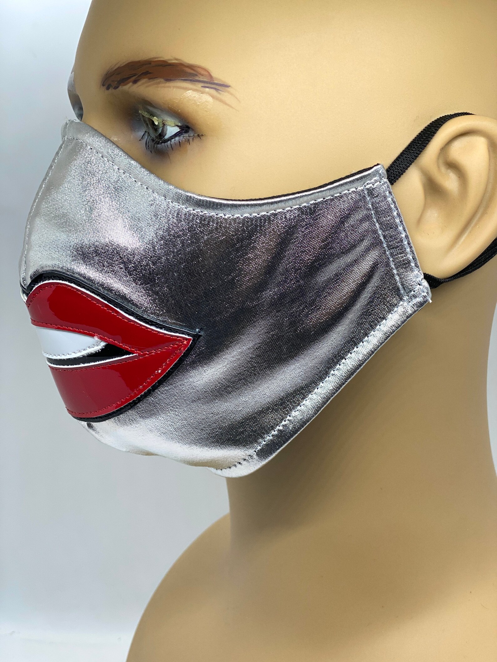 Red Lips Face Mask Hand Made Artisan Rolling Stones | Etsy