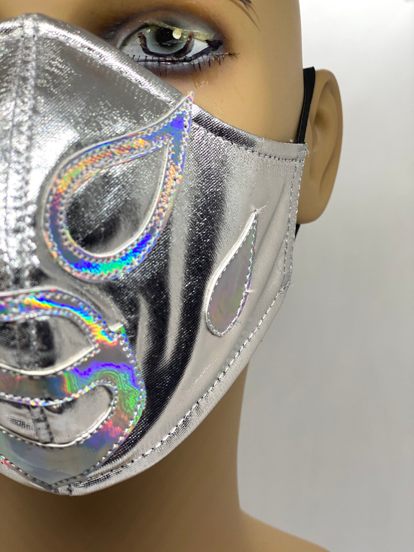 Kids Childrens Lucha Libre Face Mask Wrestling Silver - Etsy