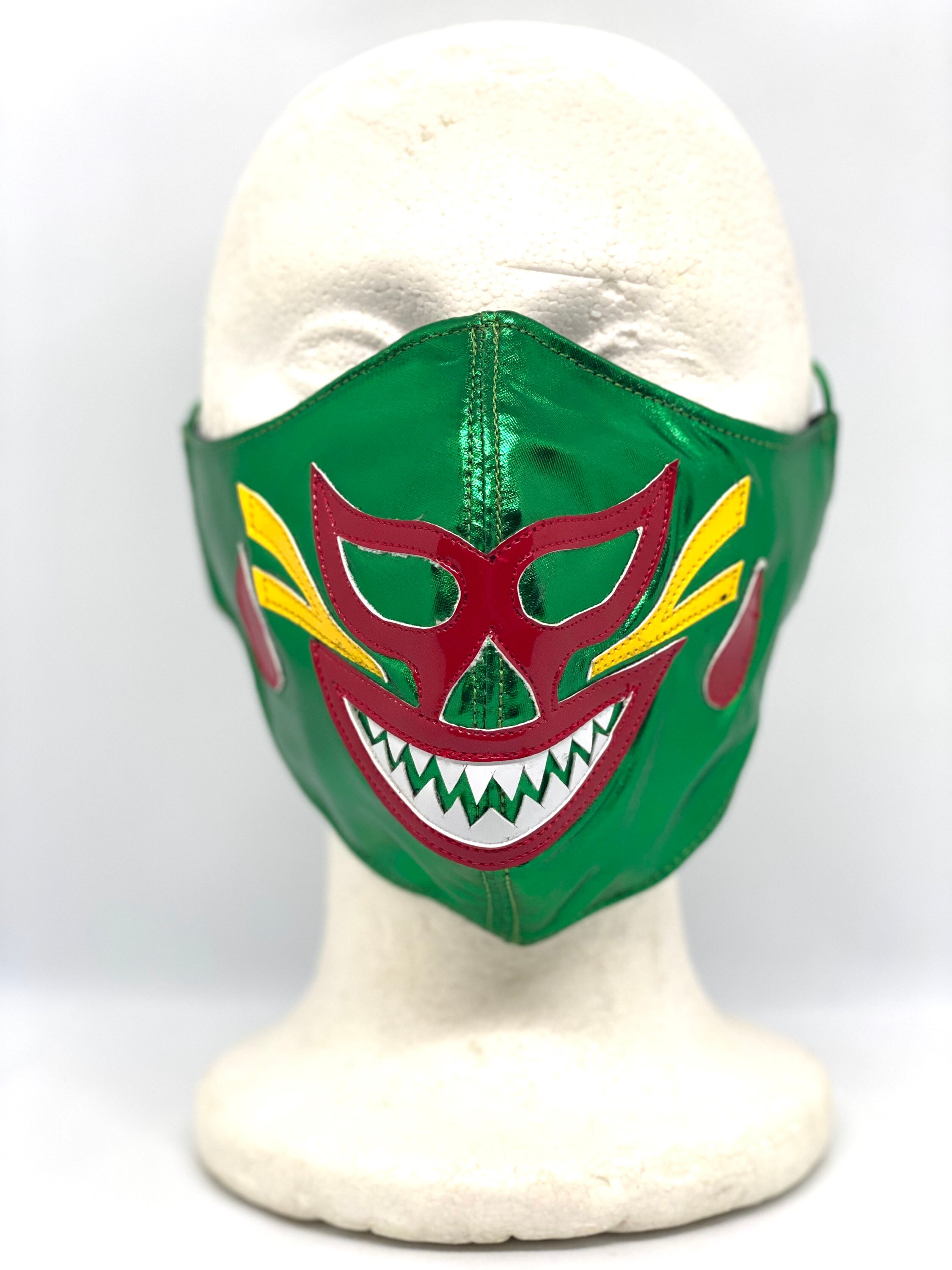 Hand Made Face Mask Lucha Libre Wrestling Luchador Mask Green | Etsy