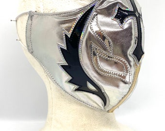 Lucha Libre Face Mask Wrestling Hand Made Luchador Silver | Etsy