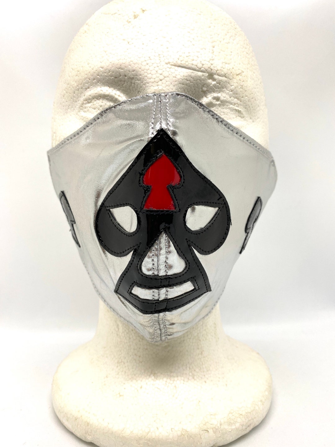 Silver Face Mask Ace Playing Cards Lucha Libre Wrestling Mask Luchador ...