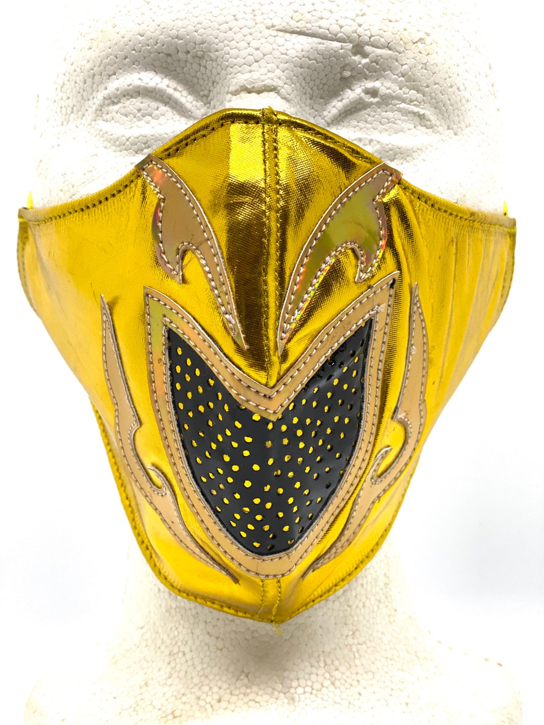 Gold Face Mask Hand Made Adult Mask Tinieblas - Etsy