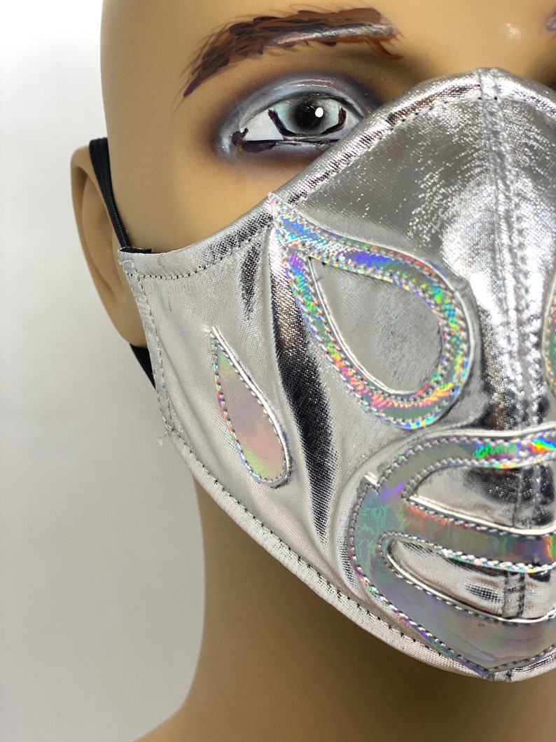 Kids Childrens Lucha Libre Face Mask Wrestling Silver - Etsy